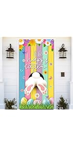 Amazon.com: Easter Door Cover Bunny Egg Rabbit Decor Daisy Decorations ...