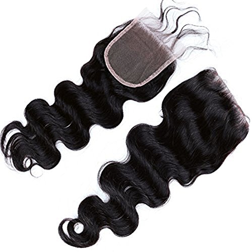 Amazon.com : Brazilian Virgin Hair Lace Closure 4¡Á4 Free Part Body ...