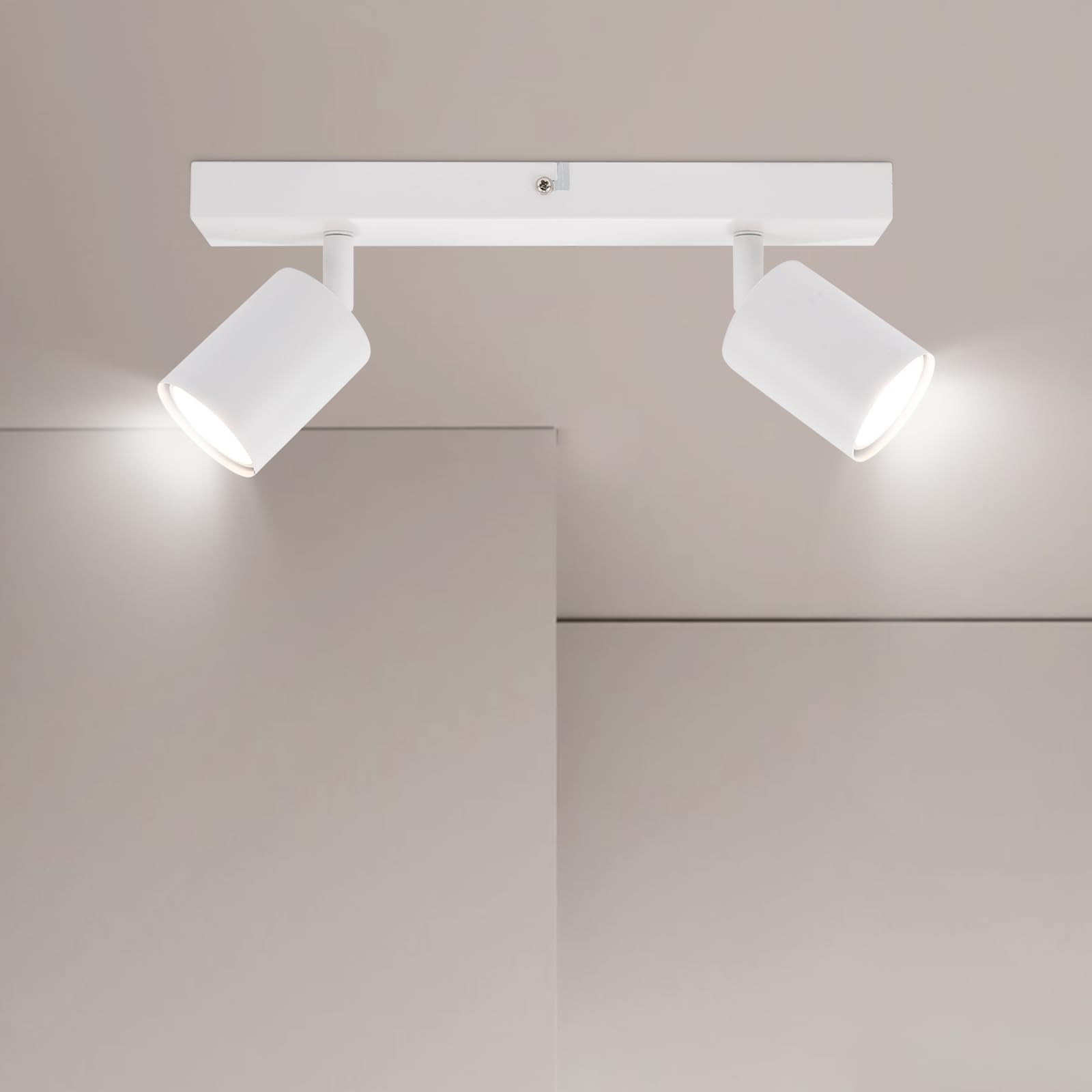 Aurorast Ceiling Spotlight 2 Spots, LED Ceiling Light Adjustable GU10 ...