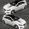HUIOP Car Side Sticker,5 Pieces Vinyl Car Side Sticker Auto Body Racing ...