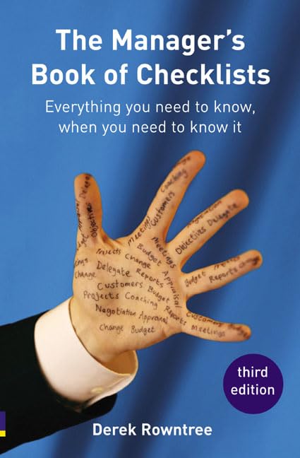 Manager's Book of Checklists: everything you need to know, when you ...