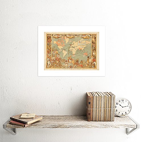 Wee Blue Coo Maps British Empire 1886 Imperial Illustrated People World ...