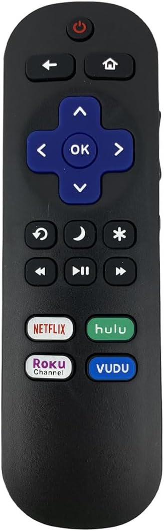 Amazon.com: Hitachi Roku TV Remote w/Volume Control & TV Power Button ...
