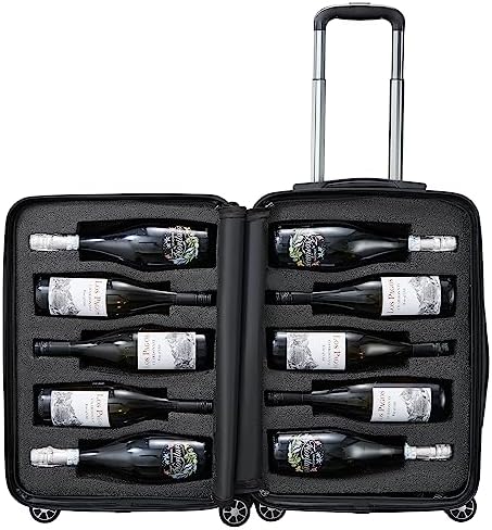 Amazon.com: Wine Bottle Suitcase | Holds 12 Standard 750 ML Size ...