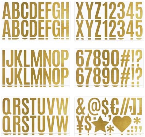 Amazon.com: 200 Pieces Large Gold Letter Stickers 2.5 inch Vinyl ...