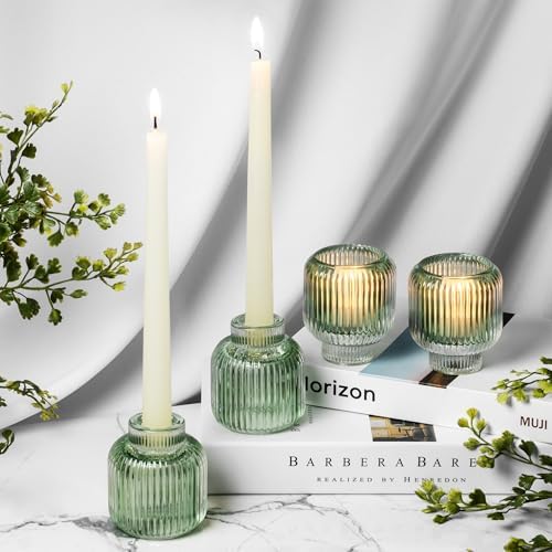 Amazon.com: Candle Holders Set of 6 Dual Purpose Mixed 3colors ...