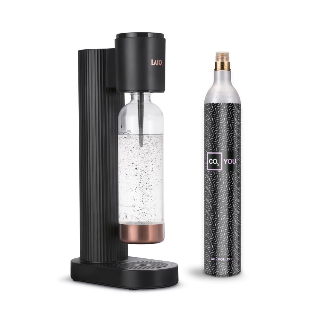 LAICA Sparkling Water Maker Machine with 1L PET Bottle, Variable Manual ...
