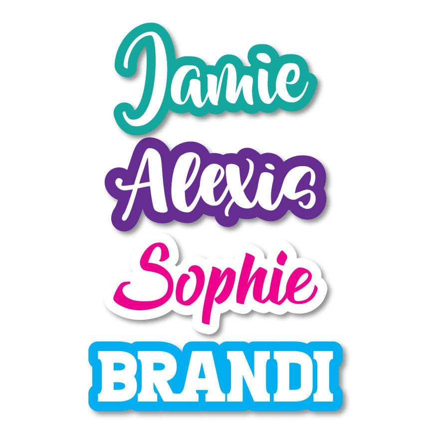 Amazon.com - Custom Vinyl Name Stickers - Waterproof Personalized ...