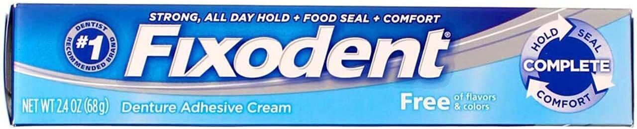 Amazon.com : Fixodent Dentures Adhesive Cream Free Twin Pack 2.4 Oz ...