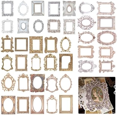 Ylinwtech 40 Stück Spitze Rahmen Scrapbook,Mini Fotorahmen Scrapbooking ...