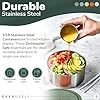 Amazon.com: Everusely - Stainless Steel Containers with Lids - Set of 5 ...