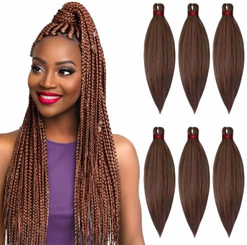 Amazon.com : MARADEK 6X Pre-Stretched Professional Braiding Hair 100% ...