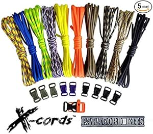 Amazon.com : X-CORDS Paracord Bracelet Kits with How to Instructions ...