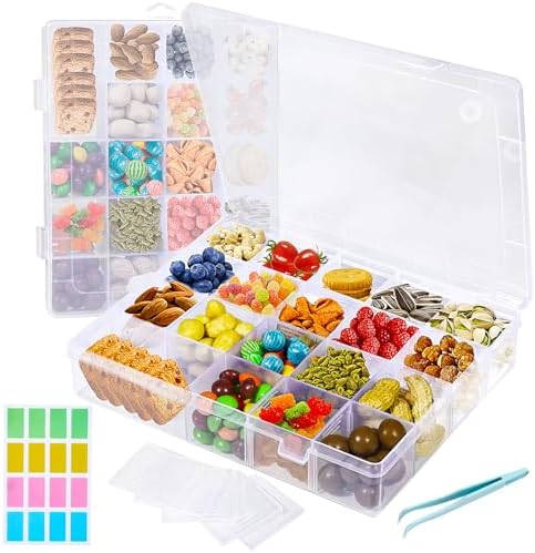 Mispudin 2Pcs Travel Snack Box with Compartments, Snack Tray for Plane ...