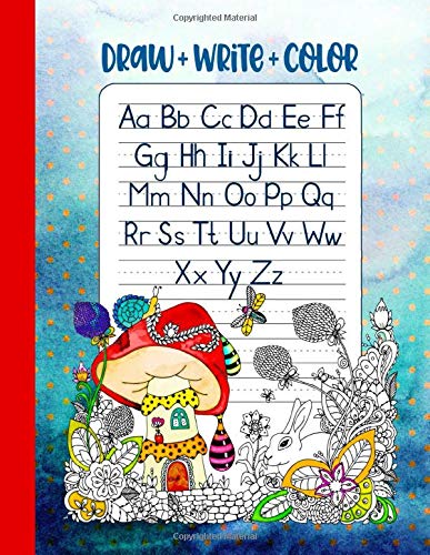 Draw Write Color: Primary Coloring, Drawing And Writing Book For Girls ...