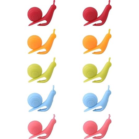 Amazon.com: 10pcs Cute Snail Shape Silicone Tea Bag Holder Cup Mug ...