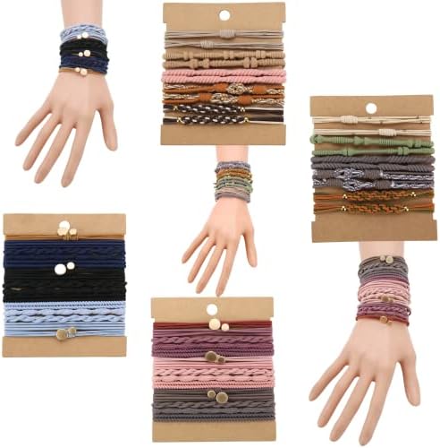 Amazon.com : Hasoar Boho Hair Ties 50pcs for Women, 20+ Colors No ...