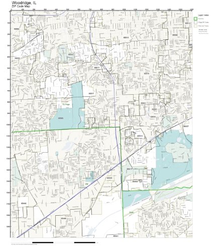ZIP Code Wall Map of Woodridge, IL ZIP Code Map Not Laminated: Amazon ...