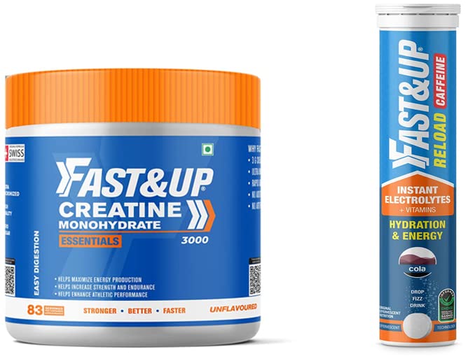 Fast&Up Creatine Monohydrate (250 gms, 83 Servings) - Unflavored & Fast ...