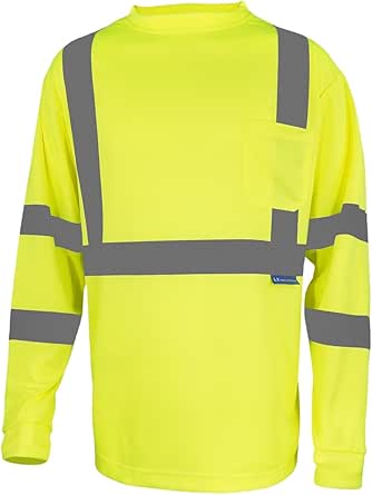 Amazon.com: Mens Safety Shirts High Visibility Shirts with Reflective ...