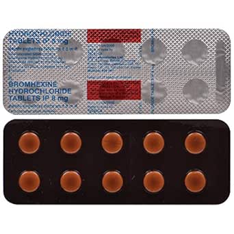 Bromhexine Hydrochloride 8mg - Strip of 10 Tablets : Amazon.in: Health & Personal Care