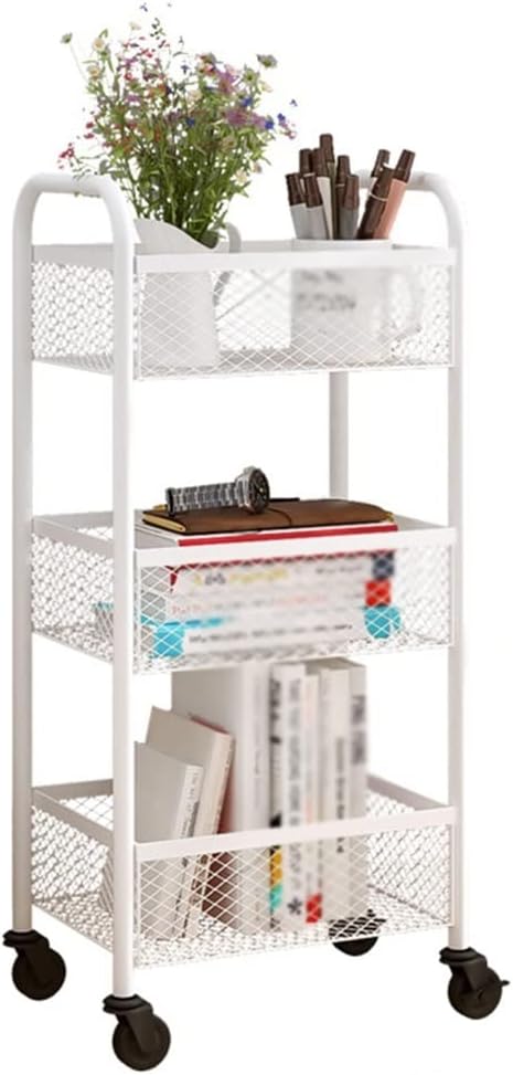Amazon.com: Slide Out Storage Cart,3 Tier Bathroom Storage Organizer ...