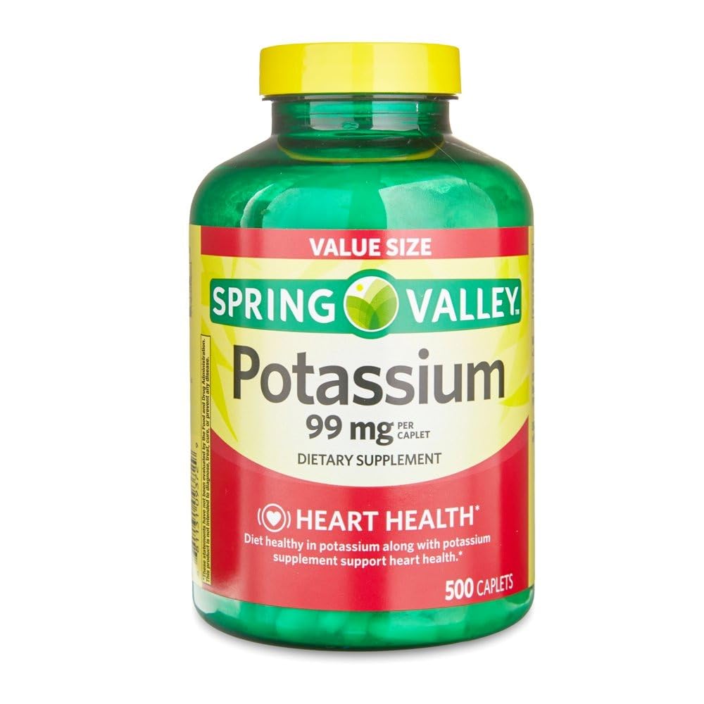 Amazon.com: ikj Potassium Caplets Dietary Supplement Value Size, 99 Mg ...
