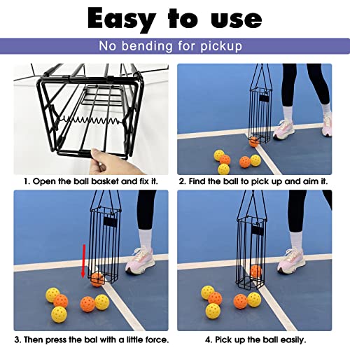 ELKCIP Portable Pickleball & Tennis Ball Collector - Pickle Ball ...