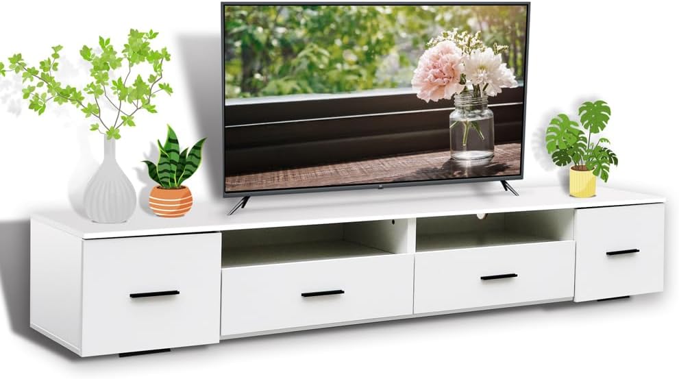 Amazon.com: Nevoc Modern TV Stand for Up to 90 Inch TV, Entertainment ...