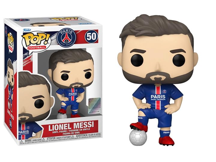 Amazon.com: Funko Lionel Messi with Ball + Pop Protector: Paris Saint ...