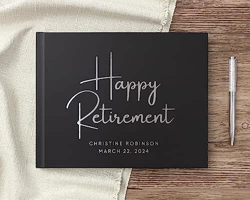 Amazon.com: Custom Retirement Guest Book for Leaving Party, Custom ...