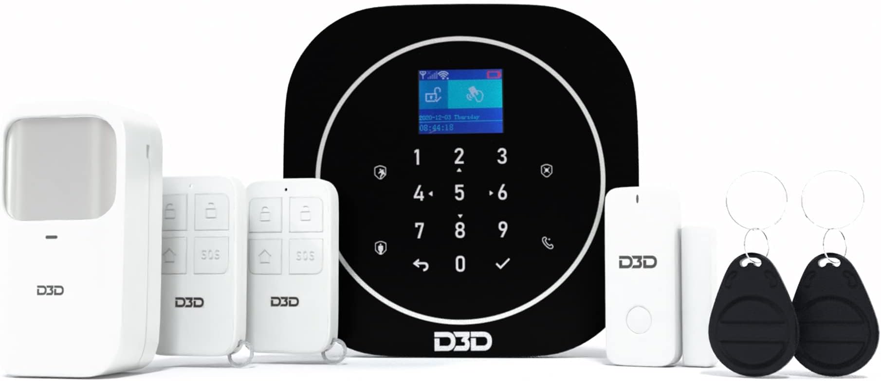 FNX Wireless Smart Security Alarm System with Remote Tag, Motion Sensor ...