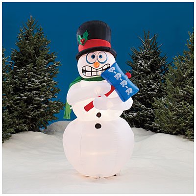 Shivering Snowman Inflatable