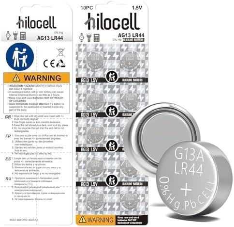 Amazon.com: AG13/LR44 Alkaline Button Cell Battery - 10 pack : Health ...