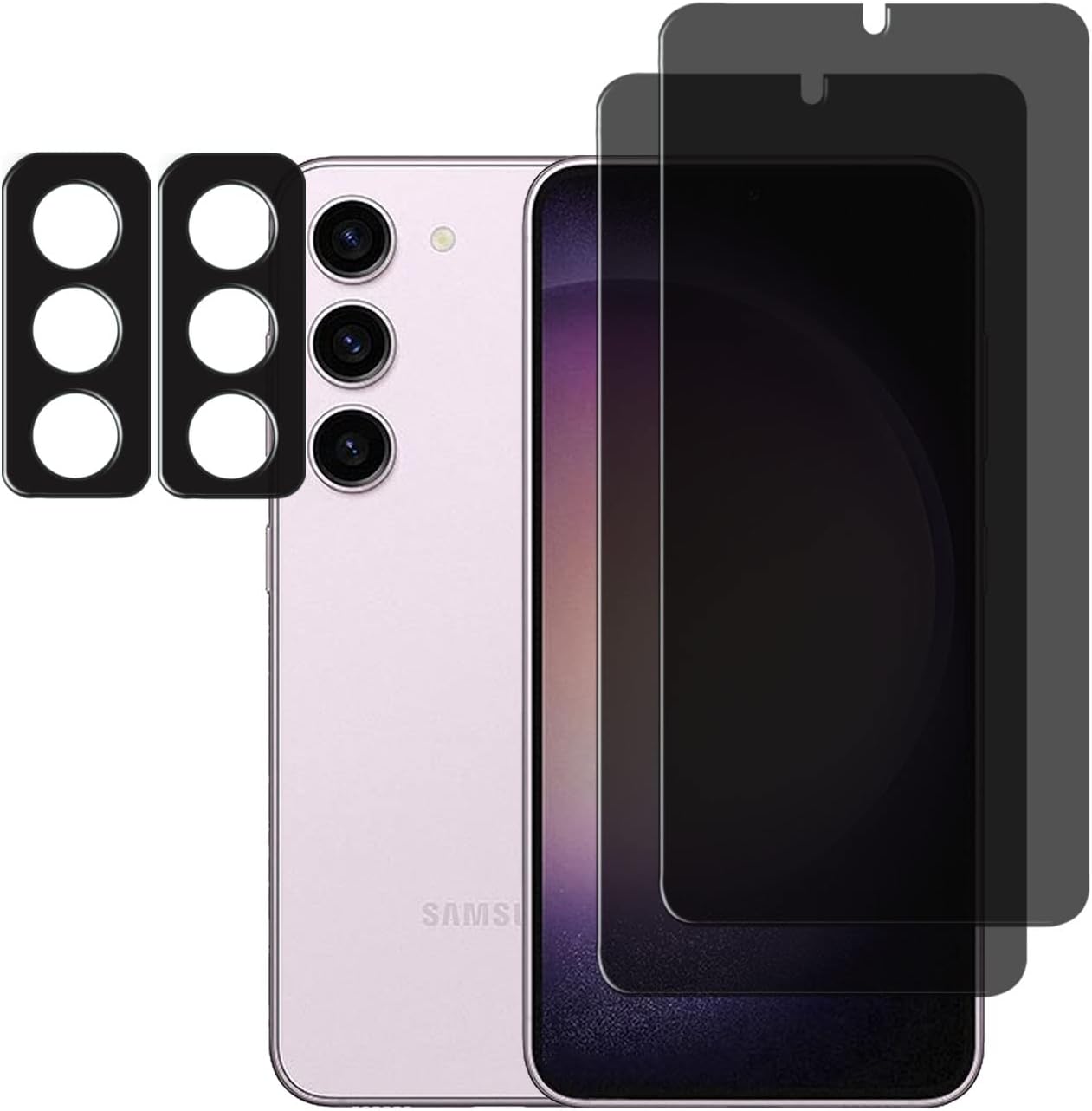 Amazon.com: Milomdoi [3+3 Pack] for Samsung Galaxy S23 Privacy Screen ...