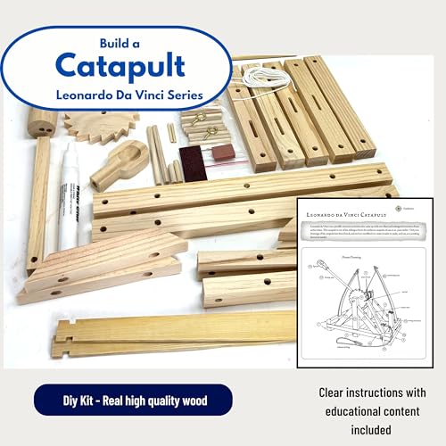 Pathfinders Da Vinci Catapult STEM Kit - Wooden Educational Toy ...