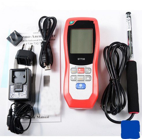 Amazon.com: GOWE Hot Wire Anemometer Digital Wind Speed Meter with ...