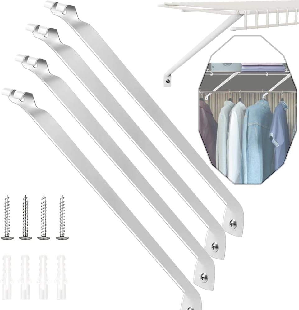 Amazon.com: Ojeemii 6 Pack 12 Inch Wire Shelf Brackets Set, Closet Maid ...