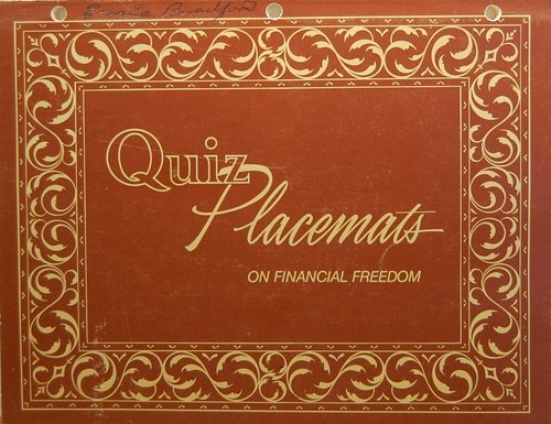 Quiz Placemats : On Financial Freedom: Various: Amazon.com: Books