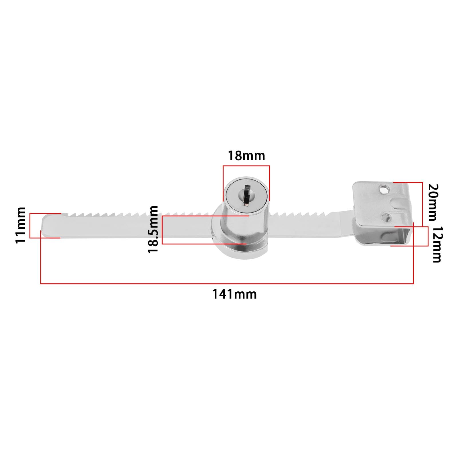SG Store 6Pcs Sliding Glass Door Saw Lock with Key, Sliding Ratchet ...
