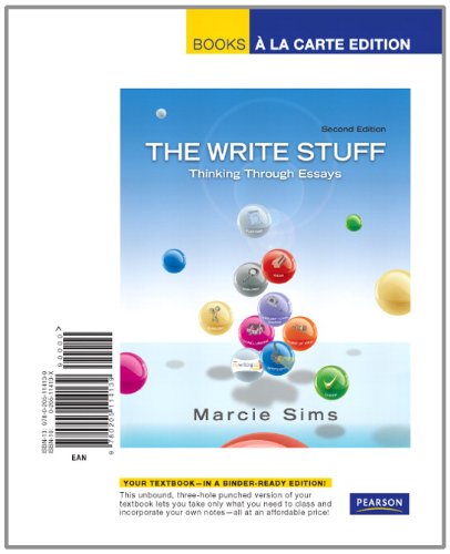 Amazon.com: The Write Stuff: Thinking Through Essays, Books a la Carte ...