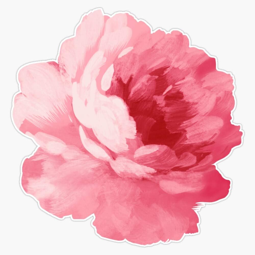 Amazon.com - Flower Pink Peony Vinyl Waterproof Sticker Decal Car ...