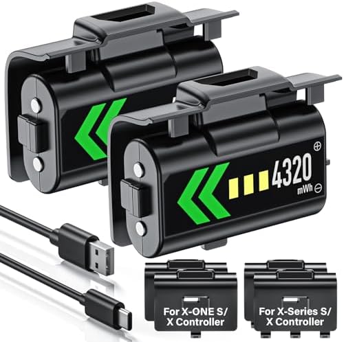 Amazon.com: Xbox Battery Pack for Xbox Series S|X/Xbox One S/One X/One ...