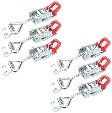 6PCS of Adjustable Toggle Clamp with Lock Hole, Abuff 250kg 550lbs ...