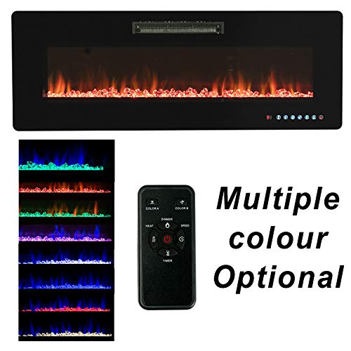 KUPPET Wall Freestanding Mounted Recessed Electric Fireplace Insert ...