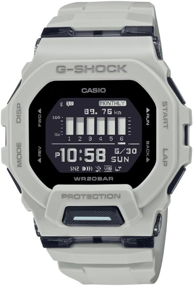 Casio G-Shock GBD-200UU-9DR Digital Dial White Resin Strap Men's Watch ...