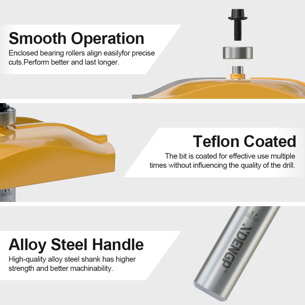 Snapklik.com : XDENGP Ogee Raised Panel Router Bits 1/2 Inch Shank, 3-1 ...