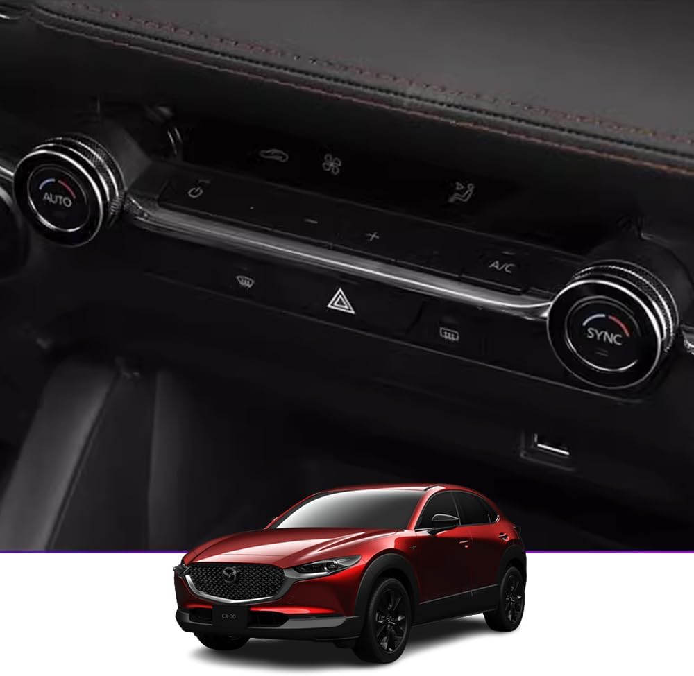 Amazon.co.jp: Kakash マツダ専用高高品質アルミ合金マルチメディア コントロール パネル 装飾 フレーム カバー トリム Mazda3/CX-30内装カスタムパーツ ...