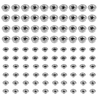 Vvluvva 100 Pcs Push On Axle Push Nut Cap Assortment, 1/2, 1/4, 5/16, 3 ...