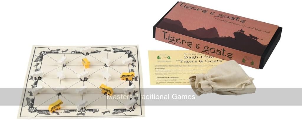 Amazon.com: Masters Bagh-Chal Tigers and Goats Board Game - Cloth Board ...